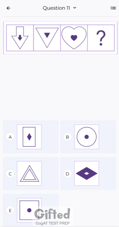Grade 8 CogAT Nonverbal: Figure Classification Practice Questions